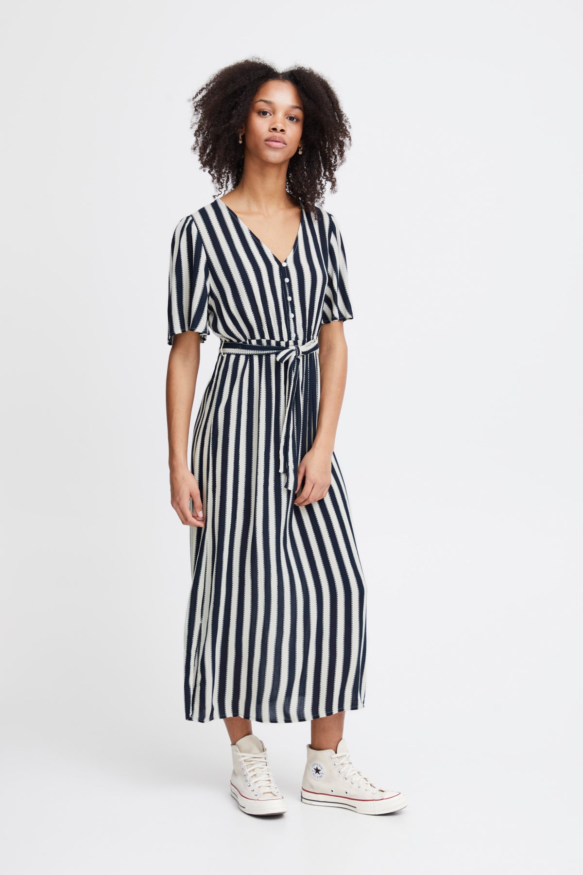 ICHI Marrakech dress, navy