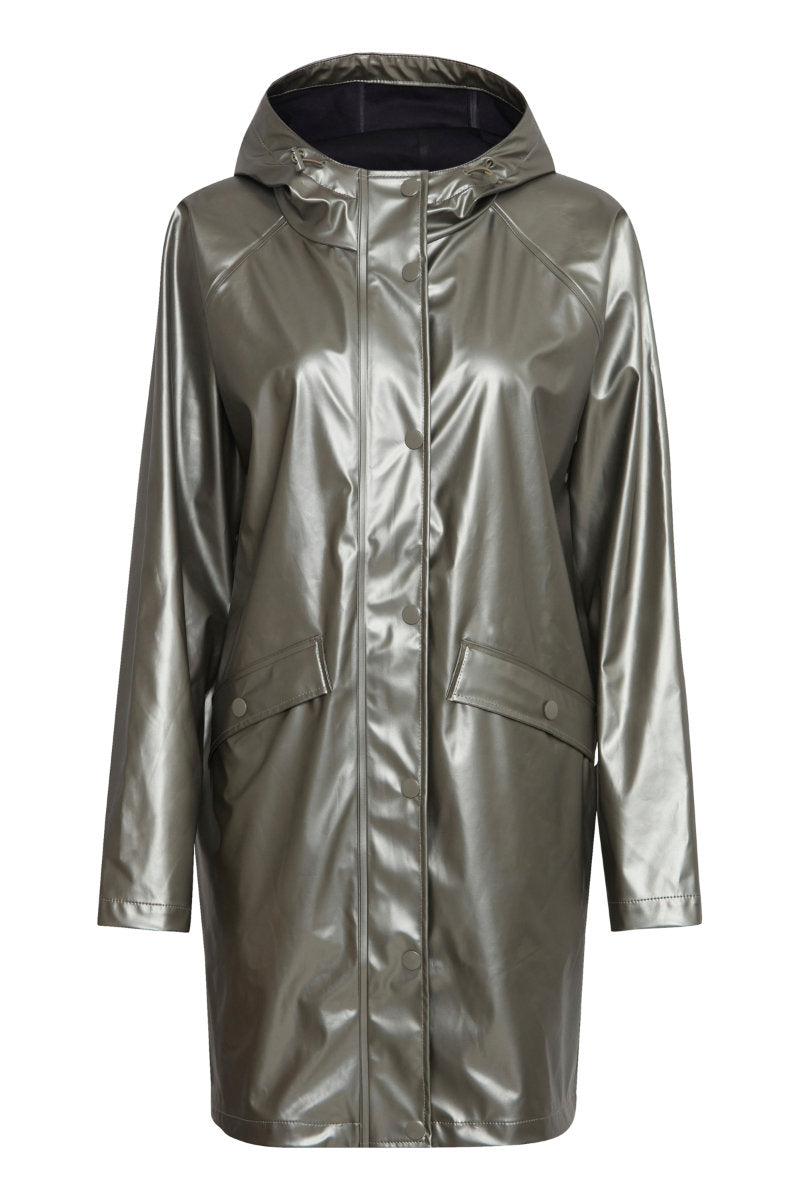 ICHI Tazami raincoat, gunmetal