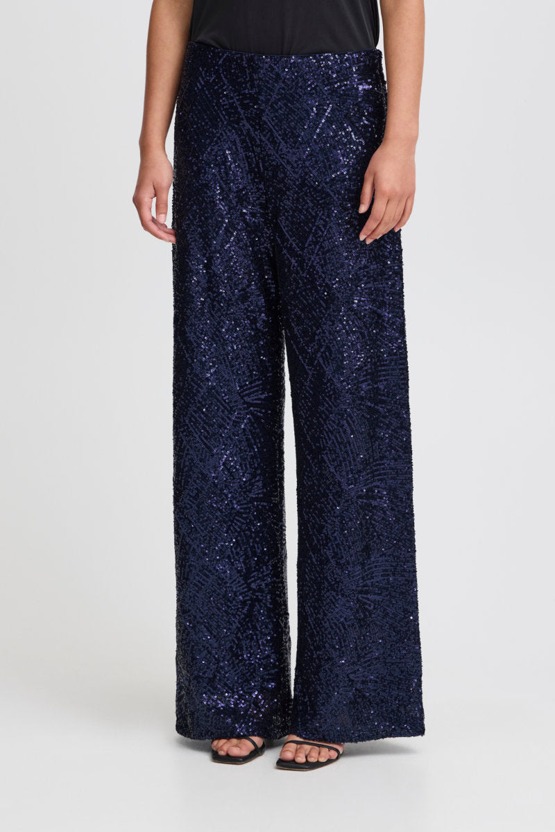 ICHI Fauca trousers, navy